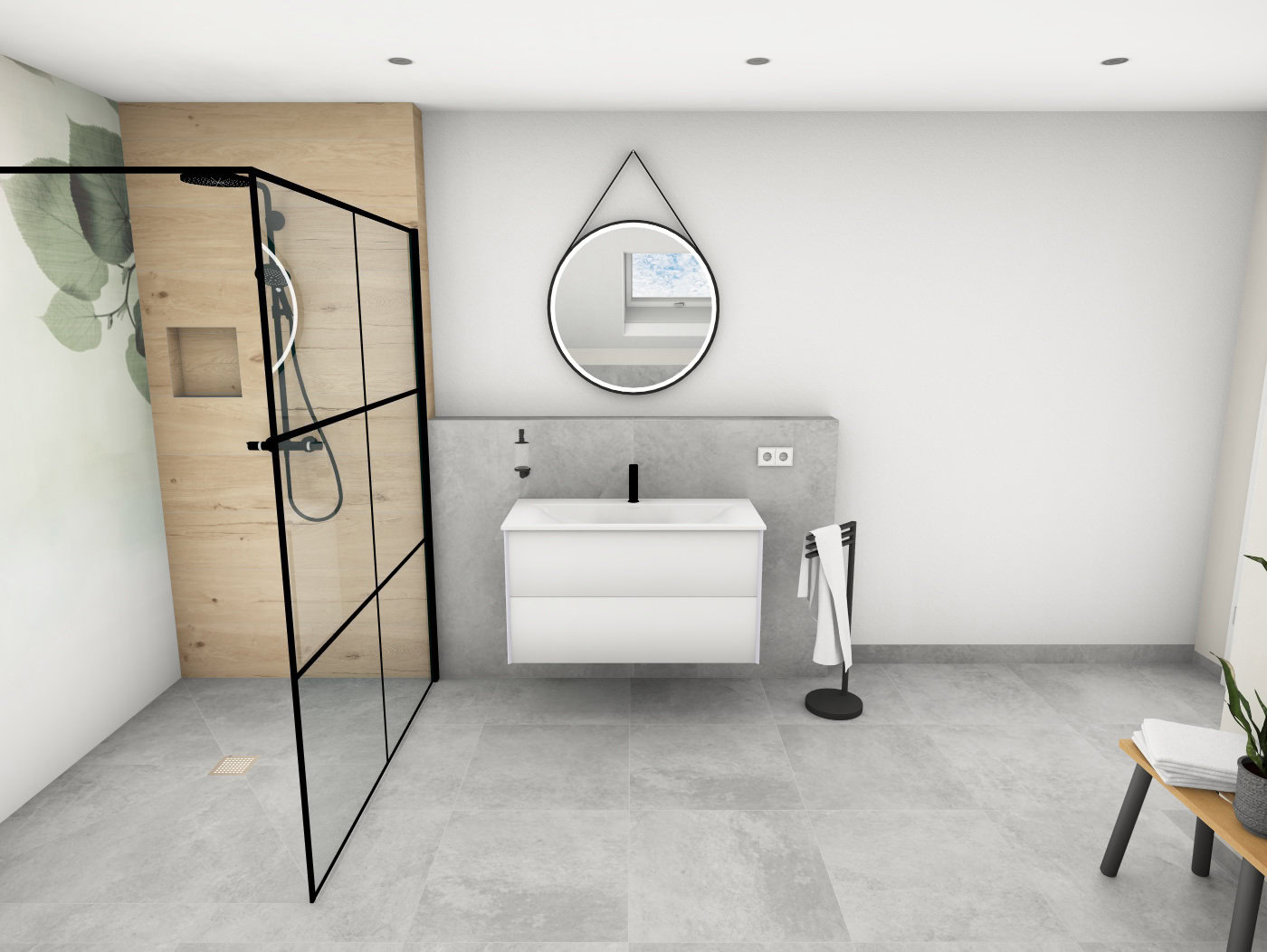 Bad halbhoch gefliest modern - Inspirationen für Ihr Bad