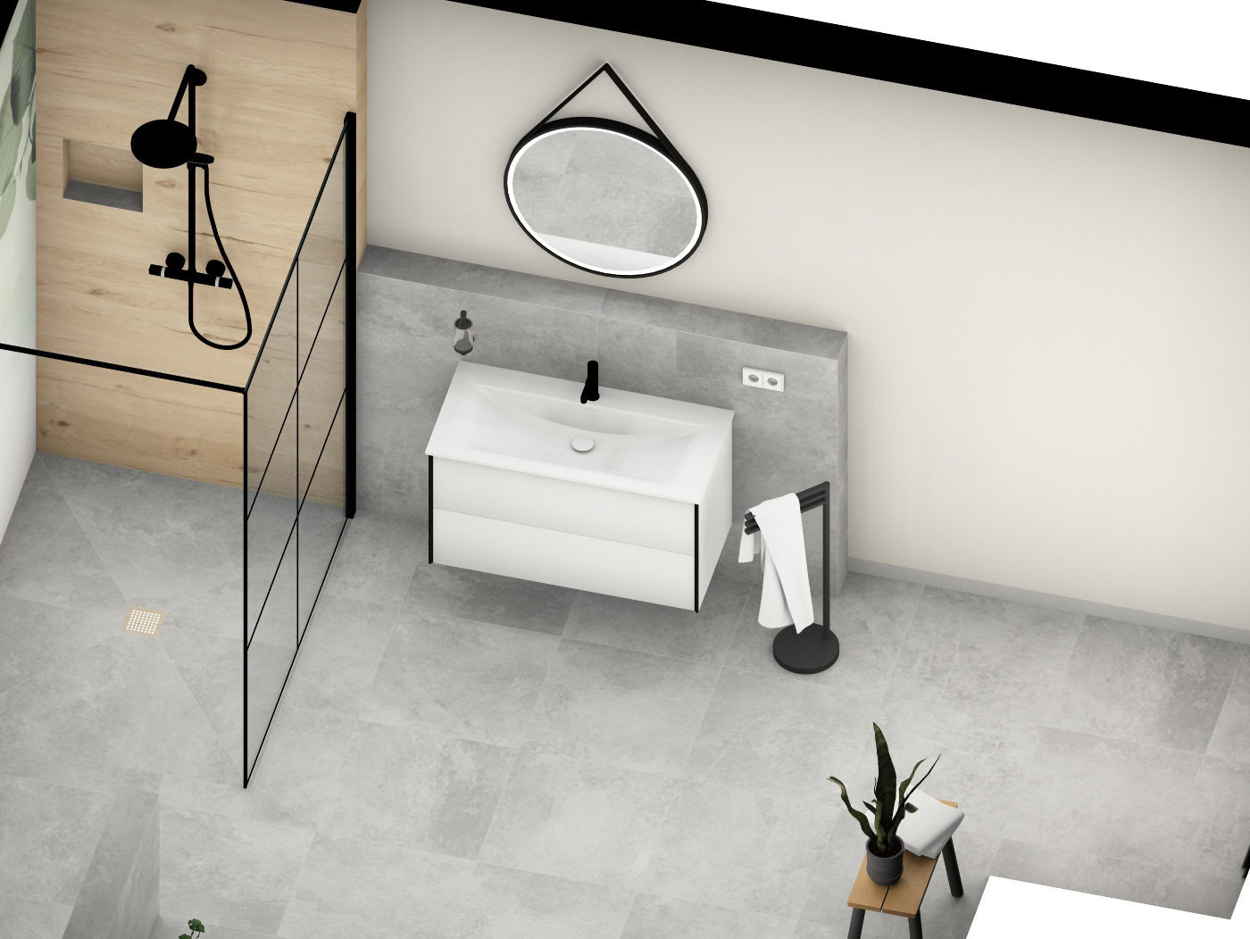 Bad halbhoch gefliest modern - Inspirationen für Ihr Bad